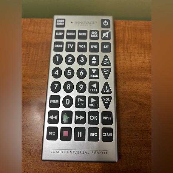 Innovage | Media | Innovage Jumbo 1 Universal Remote Control Tv Vcr Dvd ...